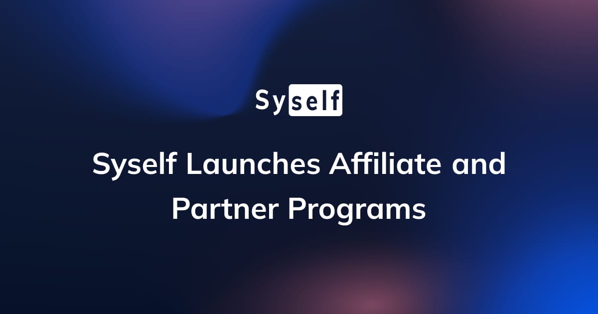 Syself Launches Affiliate and Partner Programs